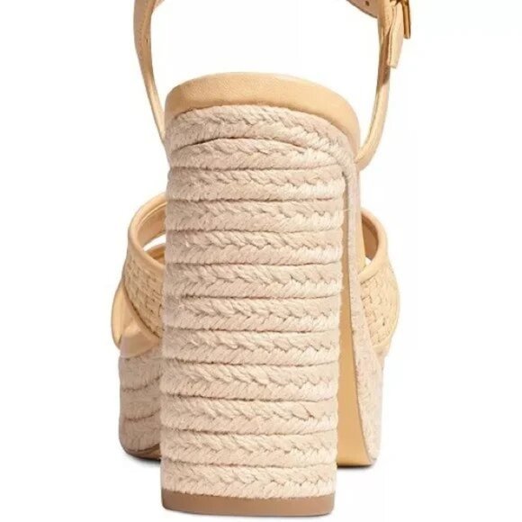 Coach | Shoes | Coach Talina Natural Platform Espadrille Raffia Sandals ...